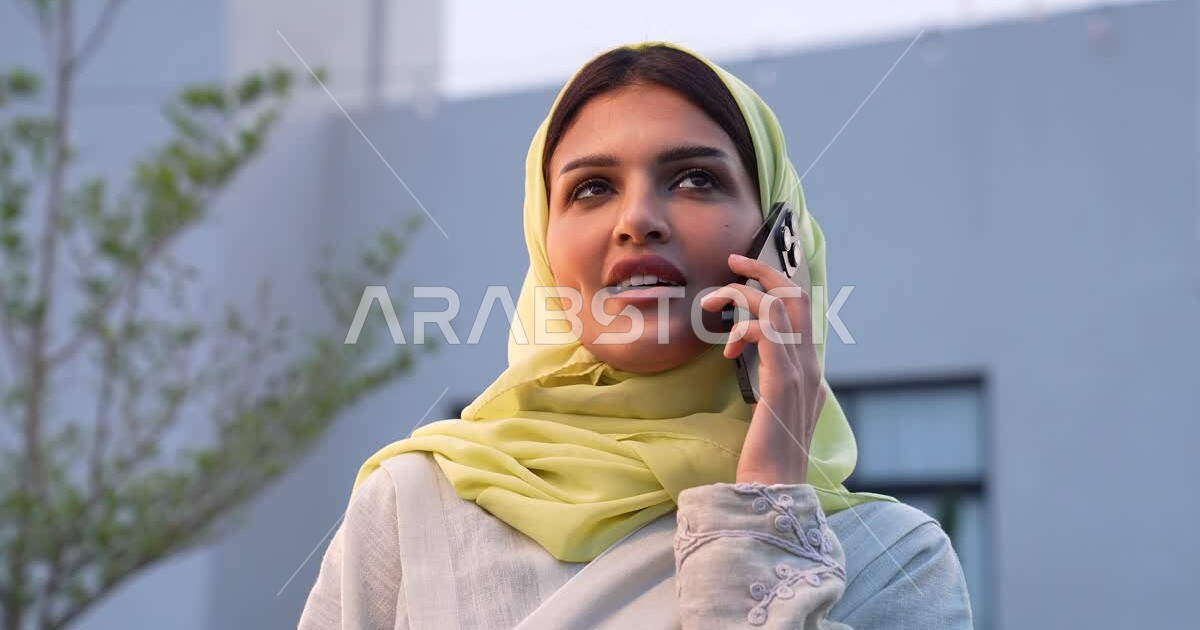 Making a phone call via a mobile phone, a close-up photograph of a ...
