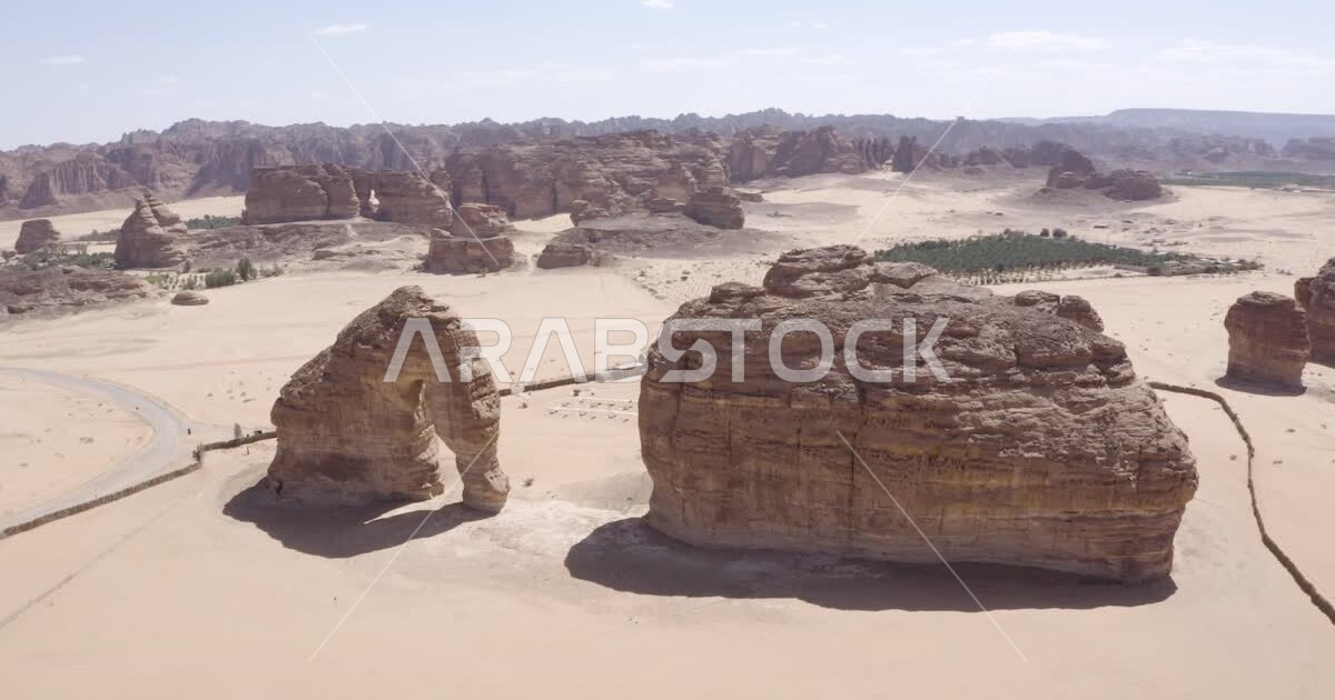 Rock formations and formations in the deserts of the Kingdom of Saudi ...