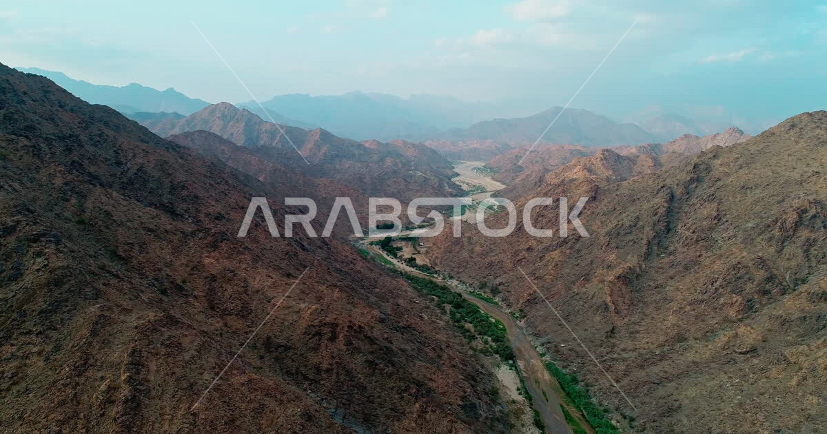 Rock formations and formations in the city of Riyadh, drone photography ...