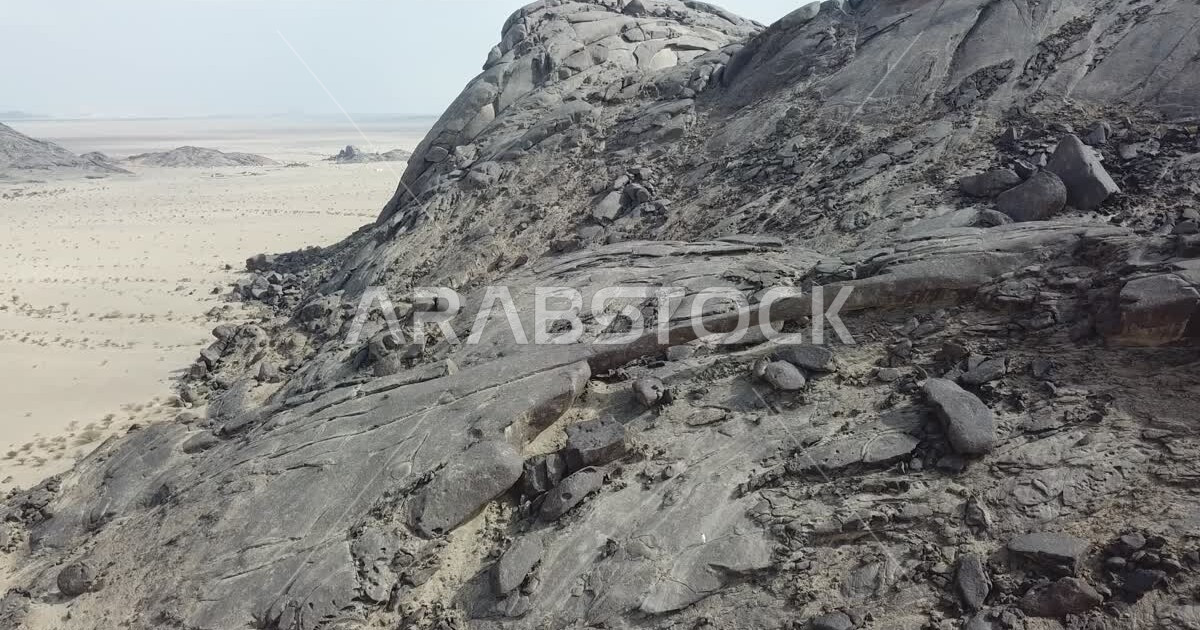 Rock formations and formations in the desert of the Kingdom of Saudi ...