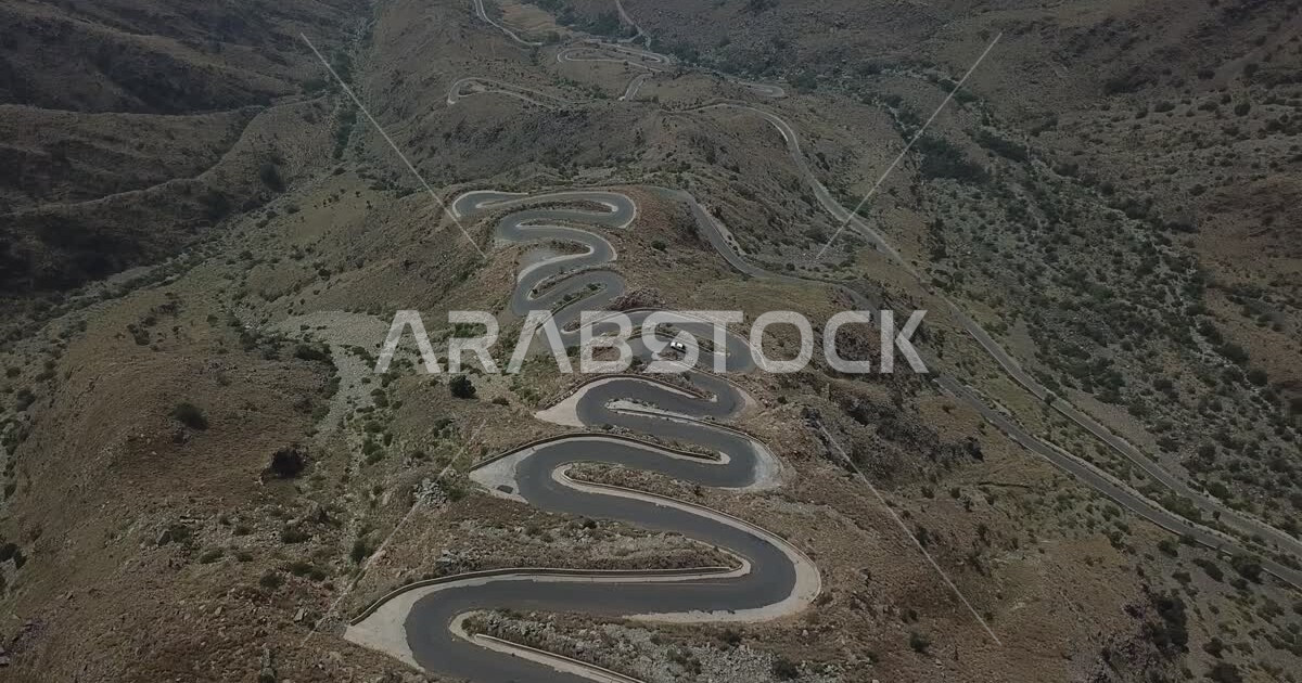 Planting green trees among the mountain highlands, famous tourist ...