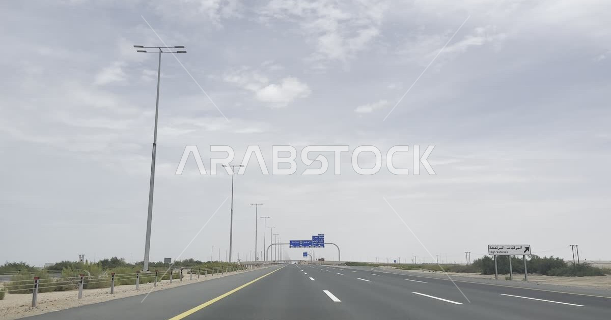 Traffic movement of cars in the streets of the United Arab Emirates ...