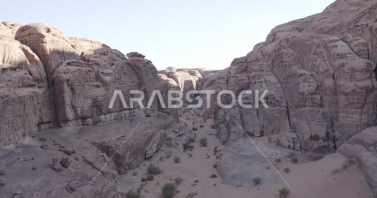 Carved mountains and mountain formations in the city of Tabuk, tourist ...