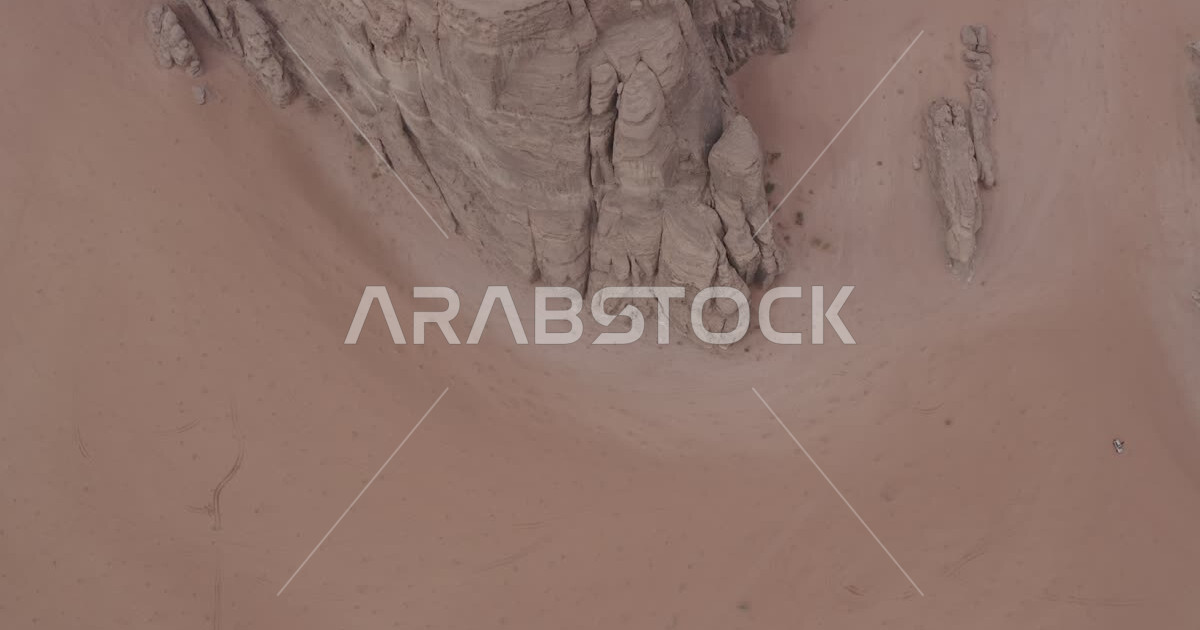 Carved mountains and mountain formations in the city of Tabuk, tourist ...