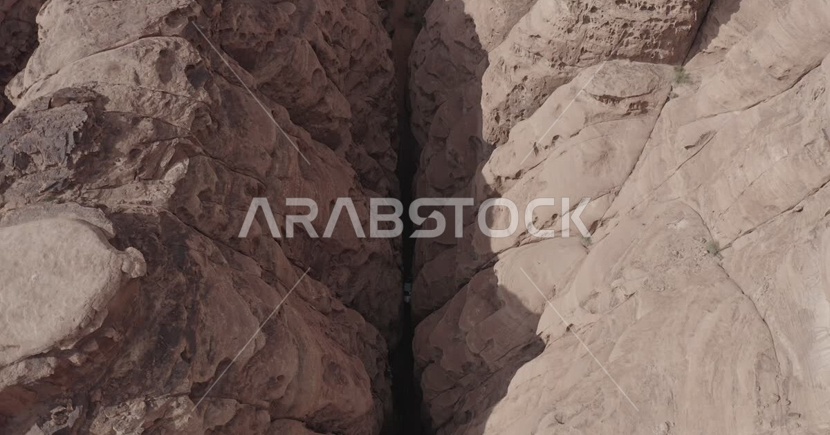 Pharaoh's Cave during the day, aerial drone photography of rock ...