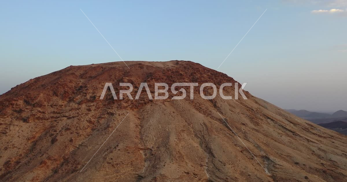 Ras Al-Abyad and Al-Qadr area, drone photography of mountains and rocky ...