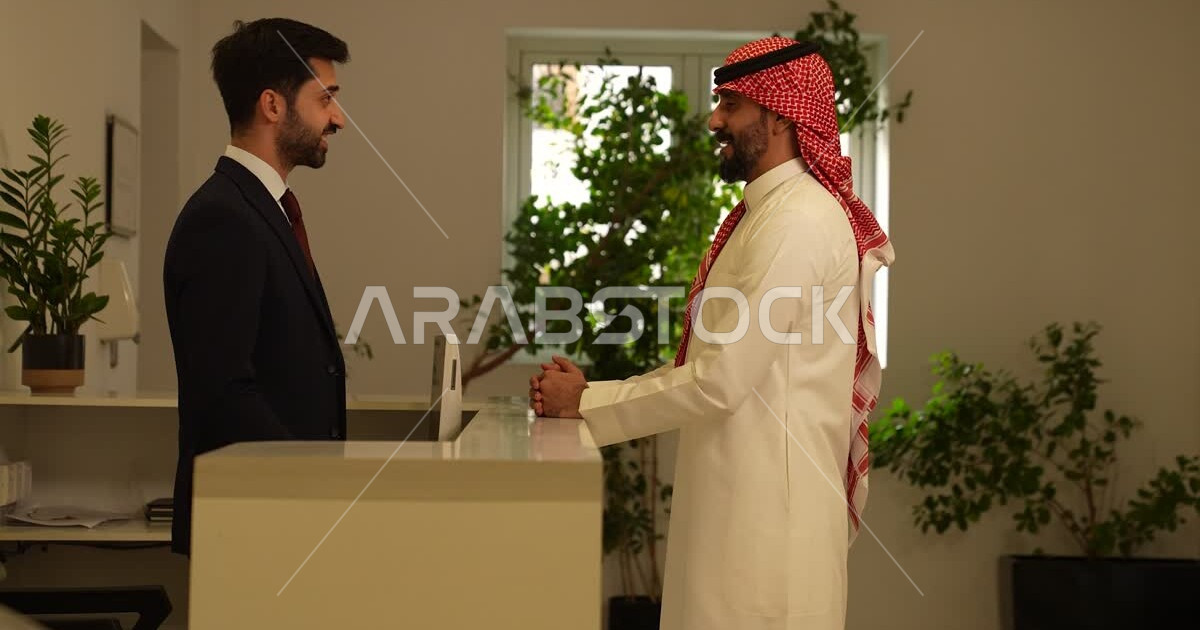 Inquiries and inquiries at the reception desk in companies in the ...