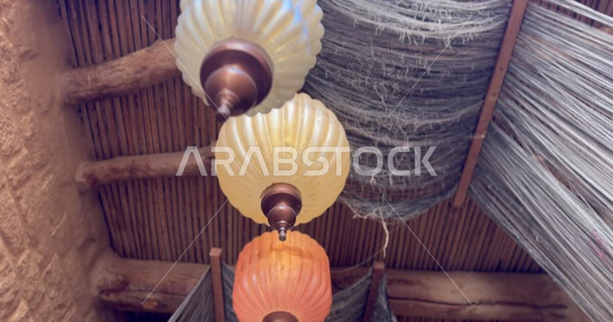 Popular heritage chandeliers and lamps hanging from wooden ceilings ...