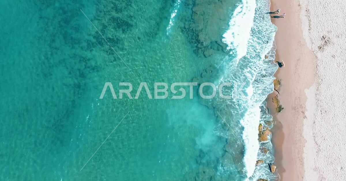 Natural tourist places in the Kingdom of Saudi Arabia, the blue waters ...