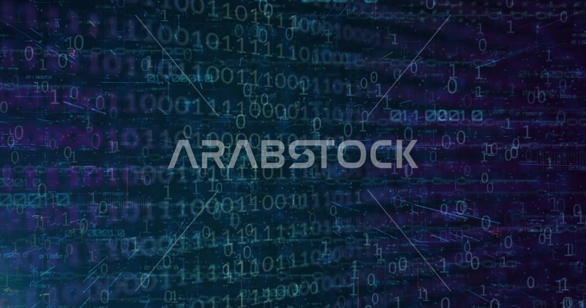 Digital data background, data and information protection, advanced ...