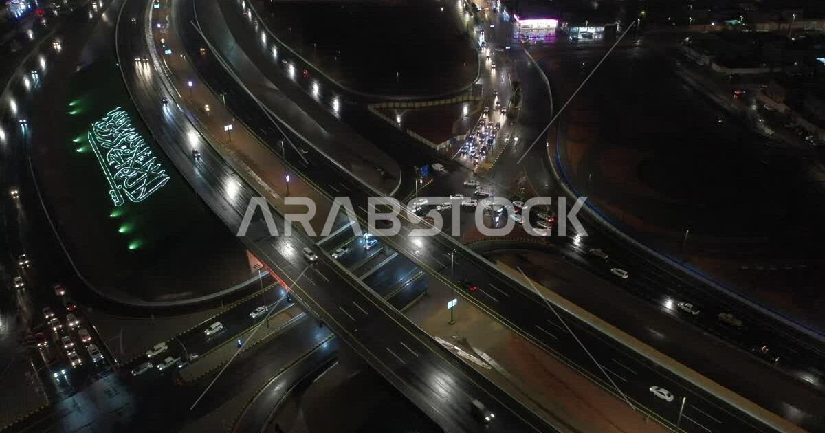 Car traffic on paved roads and streets in the Kingdom of Saudi Arabia ...