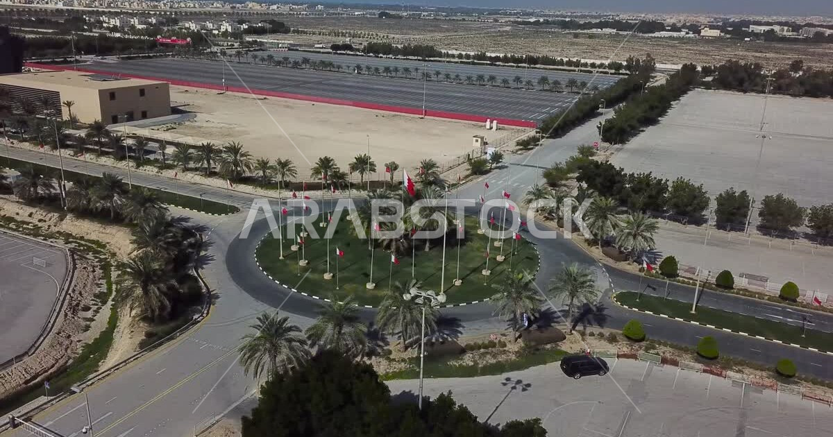 Architectural engineering art in design, drone photography of traffic ...