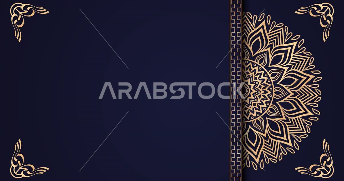 Islamic design template, background illustration designs with Arabic ...