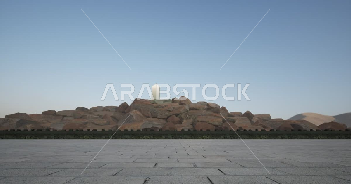 Mount of Mercy in Mecca, standing at Arafat, holy Islamic sites, famous ...
