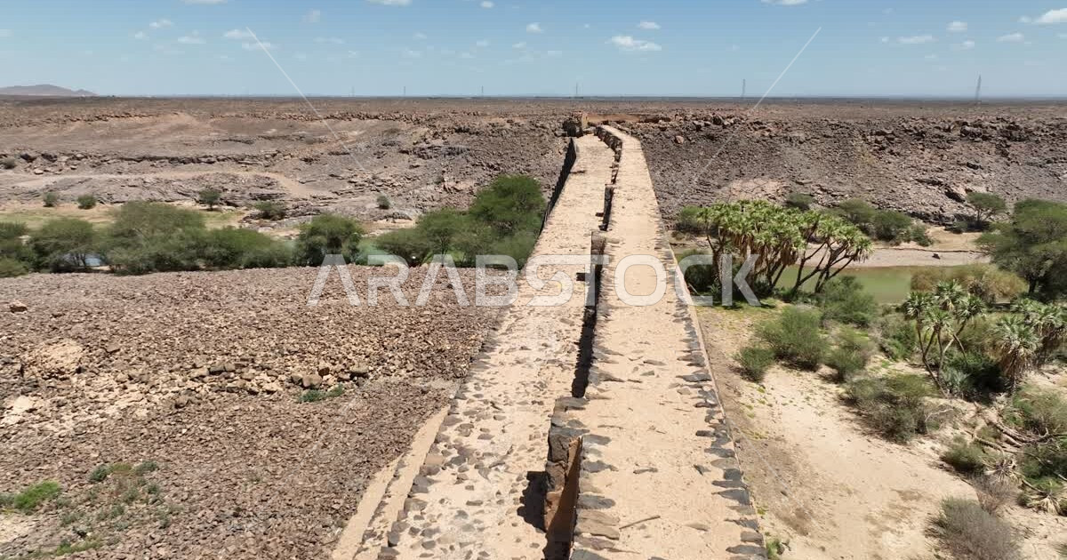 Al-Bint Dam in Wadi Al-Ghars, Al-Sahba Dam in Medina, historical ...