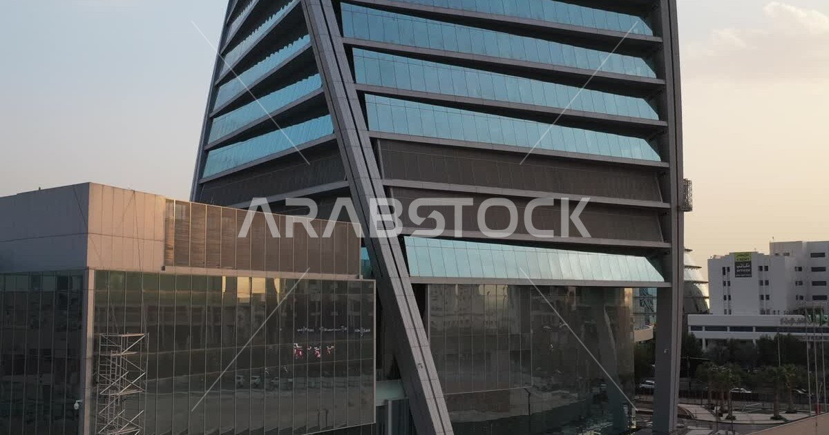 Close-up of Al Majdool Tower in Riyadh, towers and skyscrapers in the ...