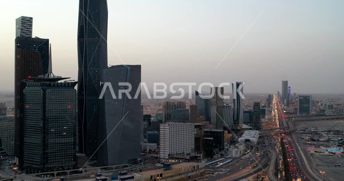 Financial facilities and towers in Riyadh, urban growth and development ...