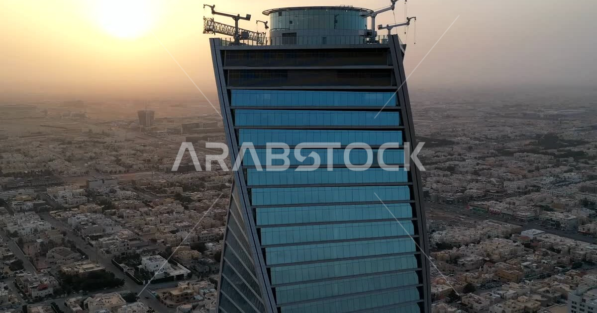 Close-up of Al Majdool Tower in Riyadh, towers and skyscrapers in the ...