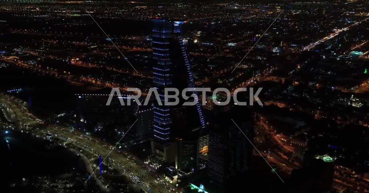 Aerial drone footage of the Corniche Tower building in Jeddah, Saudi ...