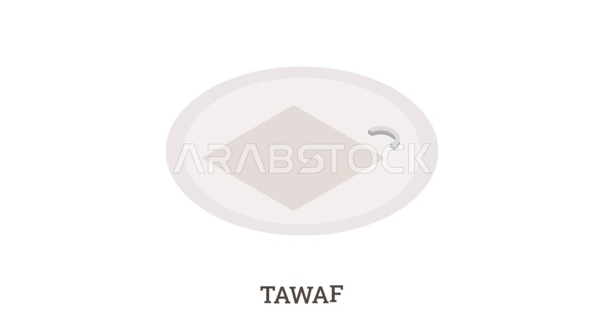 Performing Hajj and Umrah rituals, 3D animated cartoon of a man wearing ...