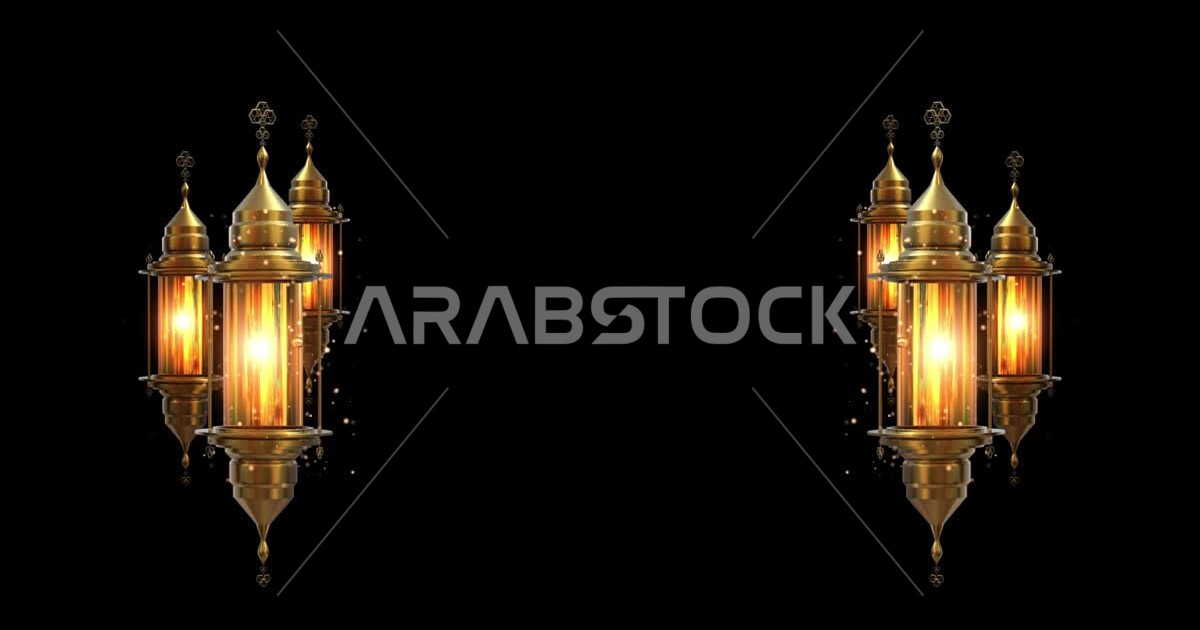 The geometric art in the ancient Arab style of designing metal lamps in ...