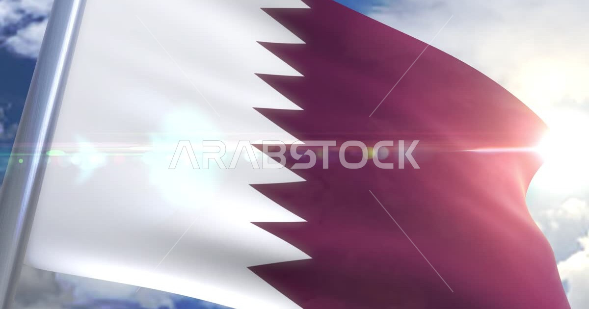 Flags of Arab countries, Qatari National Day, December 18, the concept ...