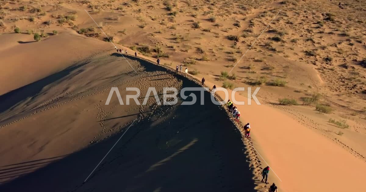 Walking in desert areas, terrain, formations and rock formations in the ...