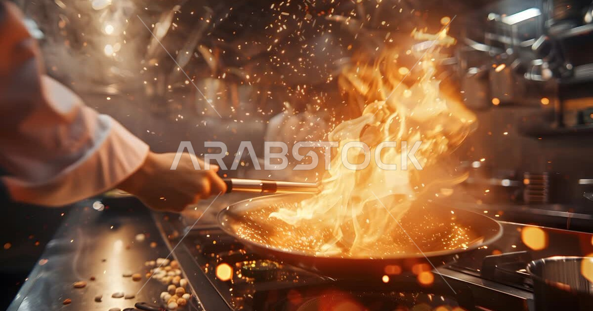 Preparing and preparing foods in Saudi kitchens, modern household tools ...
