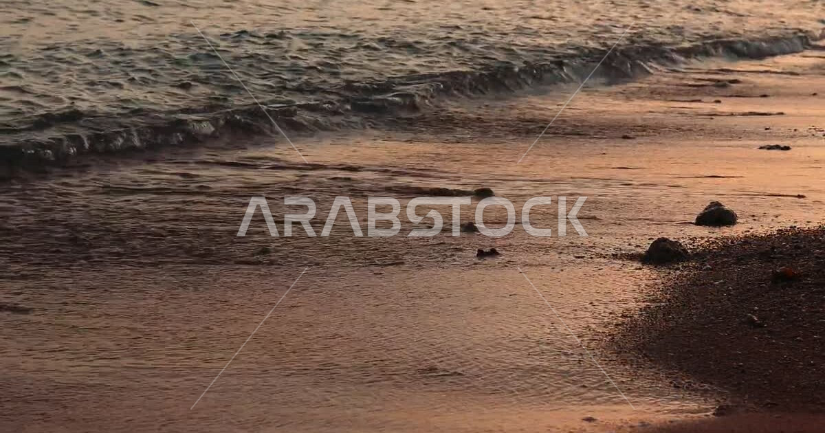 Beach in Saudi Arabia, calm sea waves, natural coastal tourist places ...