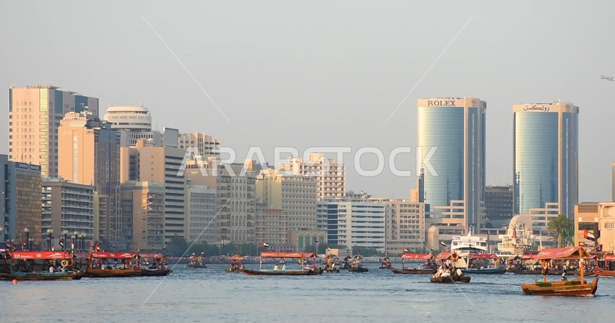 Famous coastal landmarks and tourist places on the Arabian Gulf coast ...