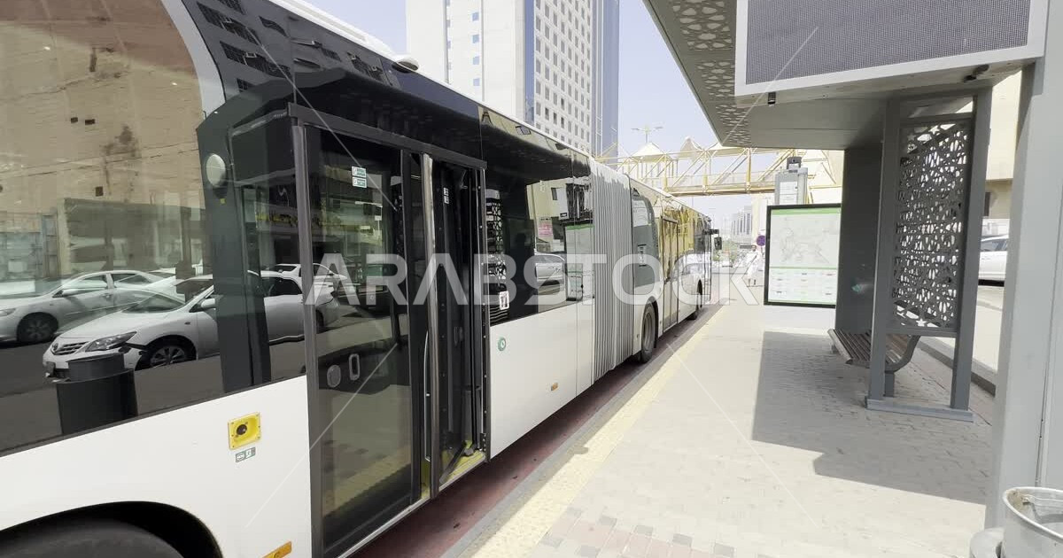 Ministry of Transport and Logistics, bus at Mecca city station in the ...