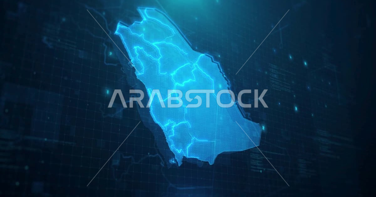 Three-dimensional holographic drawings of the map of the Kingdom of ...