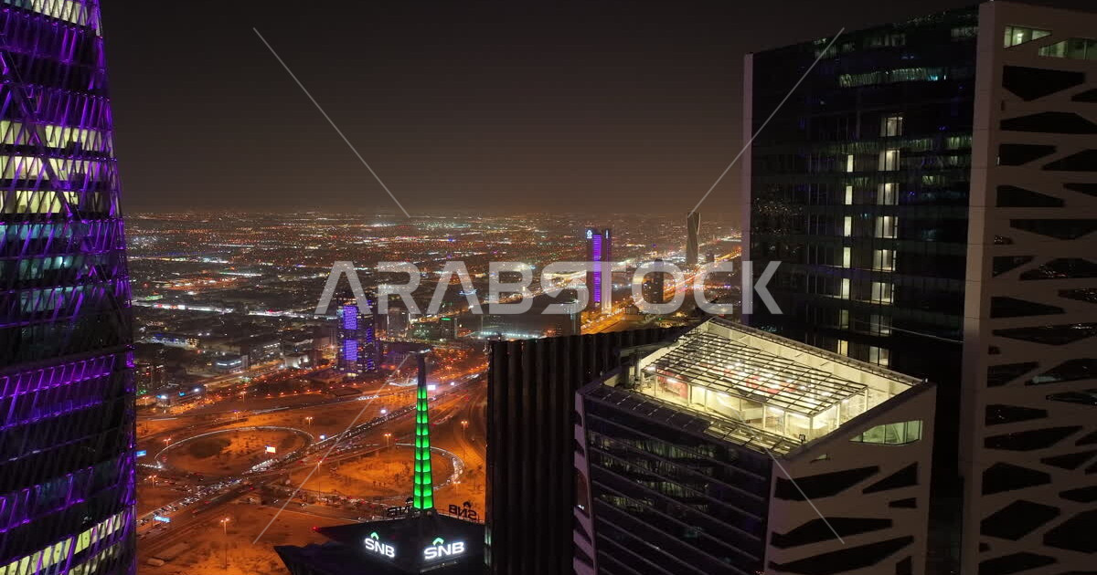 Drone photography of the King Abdullah Financial Center (KAFD) in ...