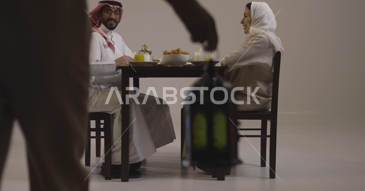 The time to break the fast when the Maghrib call to prayer in the holy ...