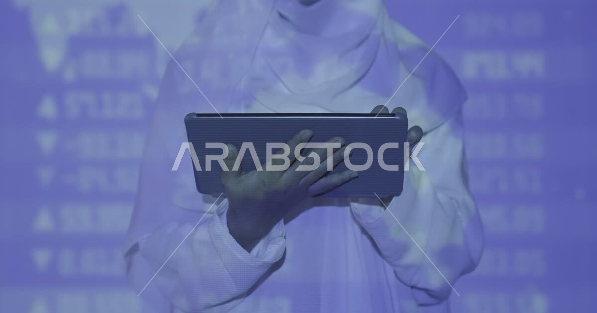 3D hologram and charts display, changes in commodity prices and wealth ...