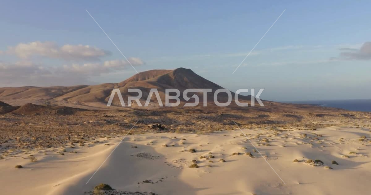 Hills, terrain and sandy highlands in the deserts of the Arabian ...
