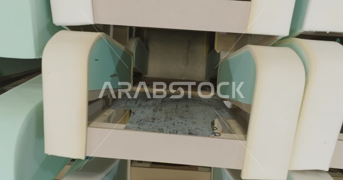 Advanced industrial machines, a shot from above of a Saudi Gulf Arab ...