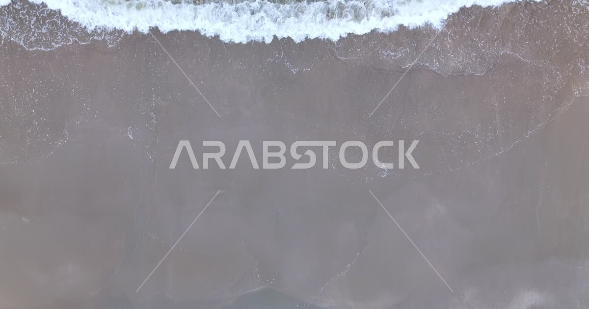 Photography from above of calm sea waves, recreational tourist places ...