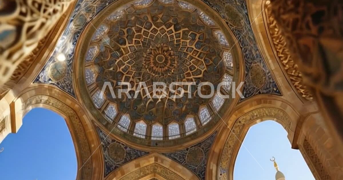 Sacred religious places and landmarks, Islamic decorations and ...