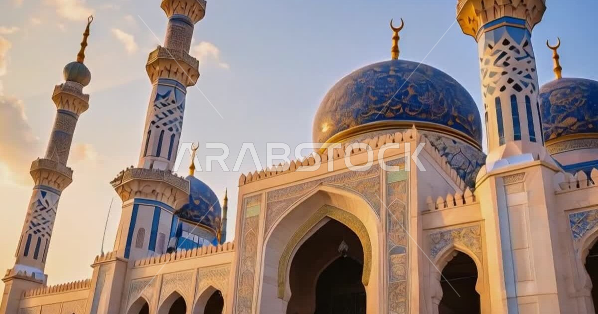 Islamic inscriptions and decorations for the arches and internal ...