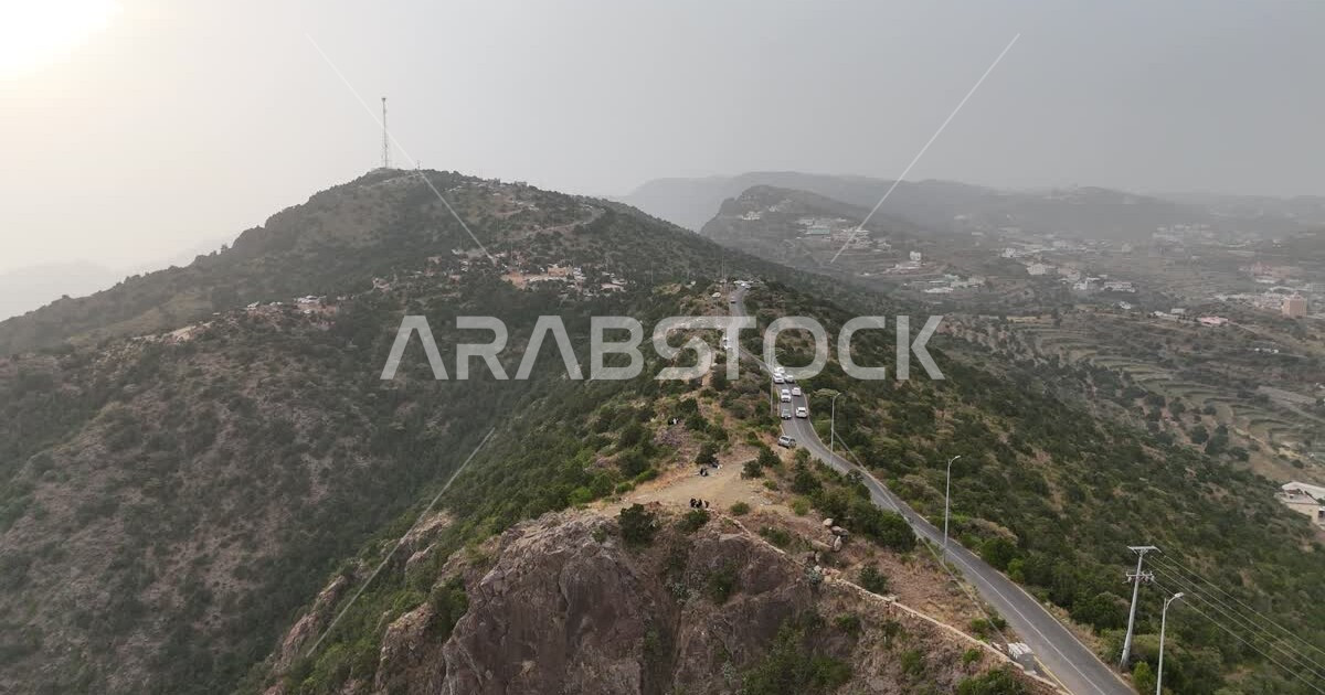 Famous natural tourist attractions in the city of Abha, terrain in ...