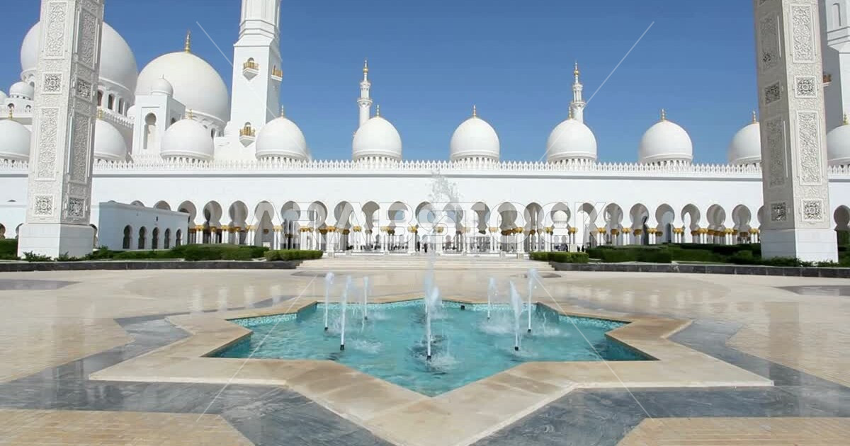 Islamic religious holy places, close up of water fountain in the outer ...