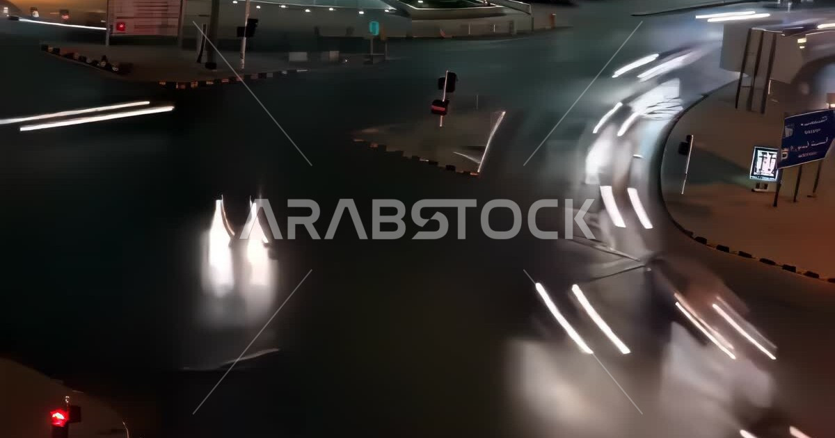 Timelapse of traffic in the streets of Riyadh, main and secondary roads ...