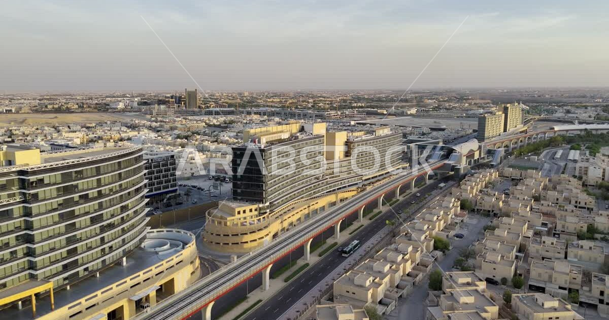 Drone photography of Riyadh roads and streets, car traffic, Riyadh ...