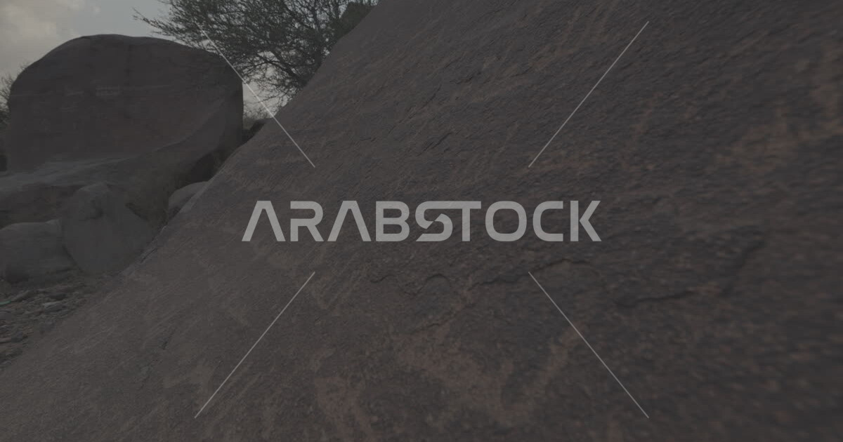 Natural rock formations in the city of Taif in the Kingdom of Saudi ...