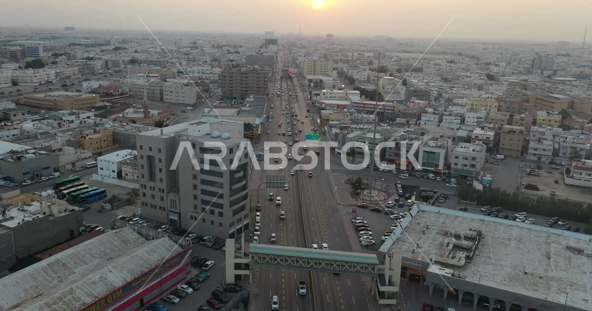 Progress and urban expansion in Dammam city, skyscrapers, towers and ...