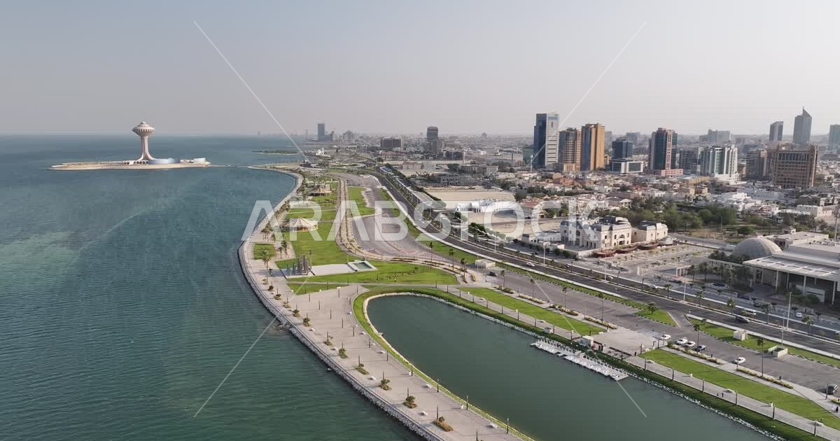 Seascapes, towers, skyscrapers and hotels, aerial photography of the ...