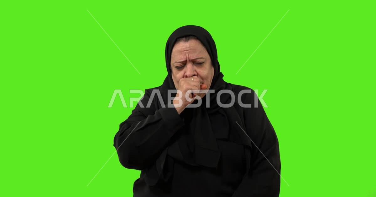 Feeling sick and coughing, help and need treatment plan, close up of ...
