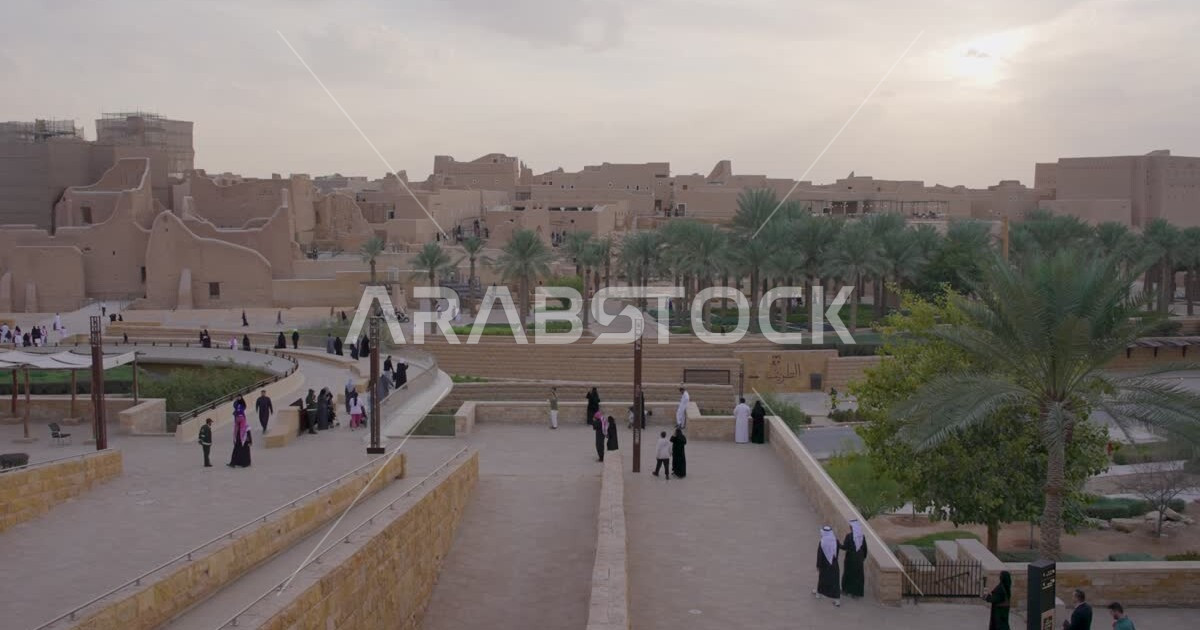 Al-Bujairi Viewpoint and Park in Al-Diriyah District in Riyadh ...