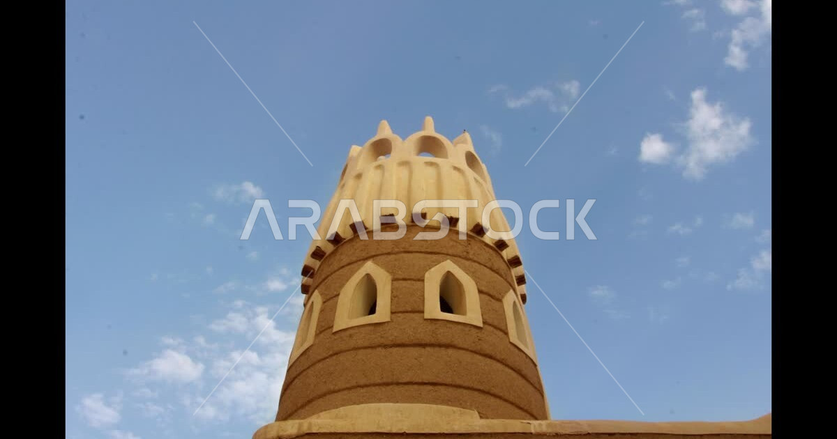 Famous landmarks in Najran city, clay buildings in Saudi Arabia, time ...